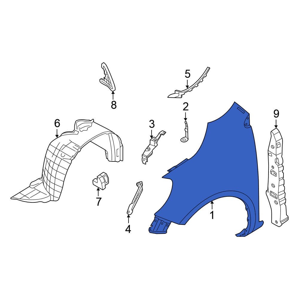 Nissan OE F31005EFMA - Front Right Fender