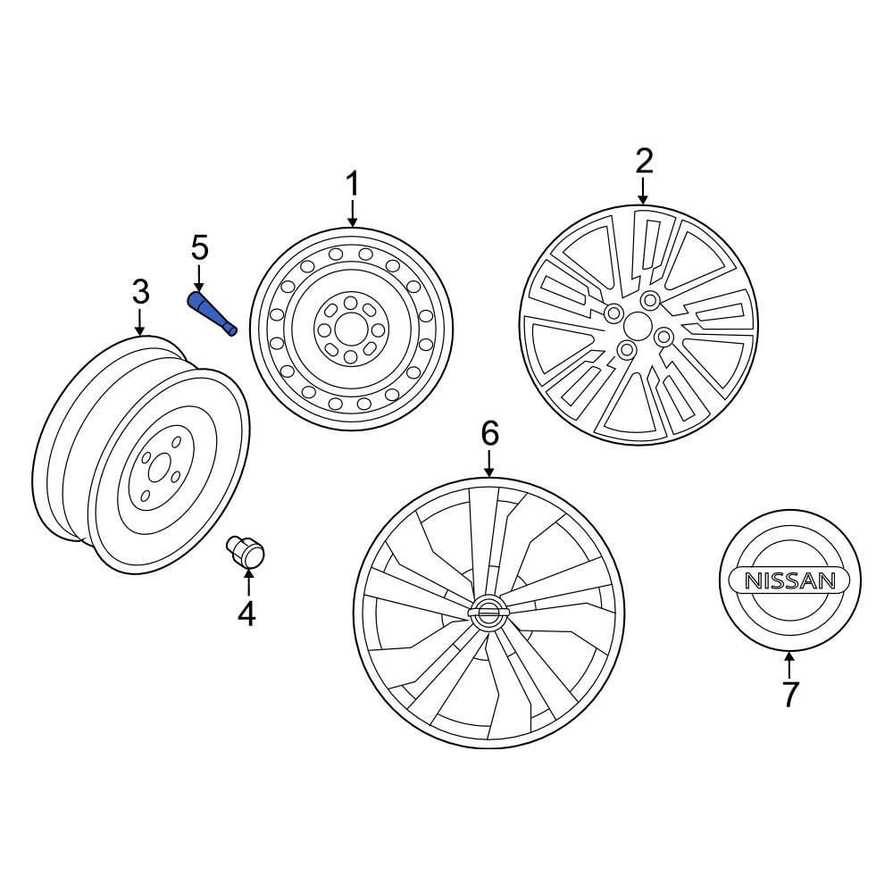 Nissan OE 40311S3500 - Tire Valve Stem