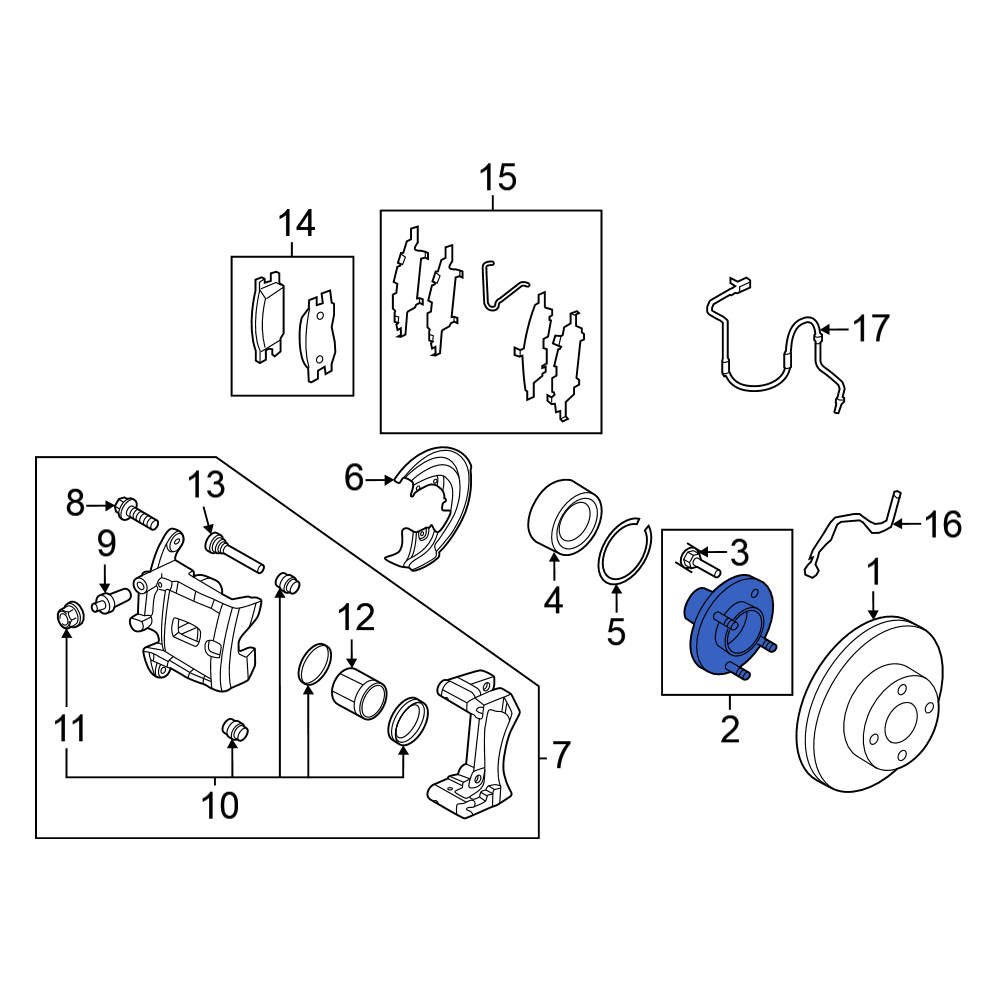 Nissan OE 40202AX000 - Front Wheel Hub