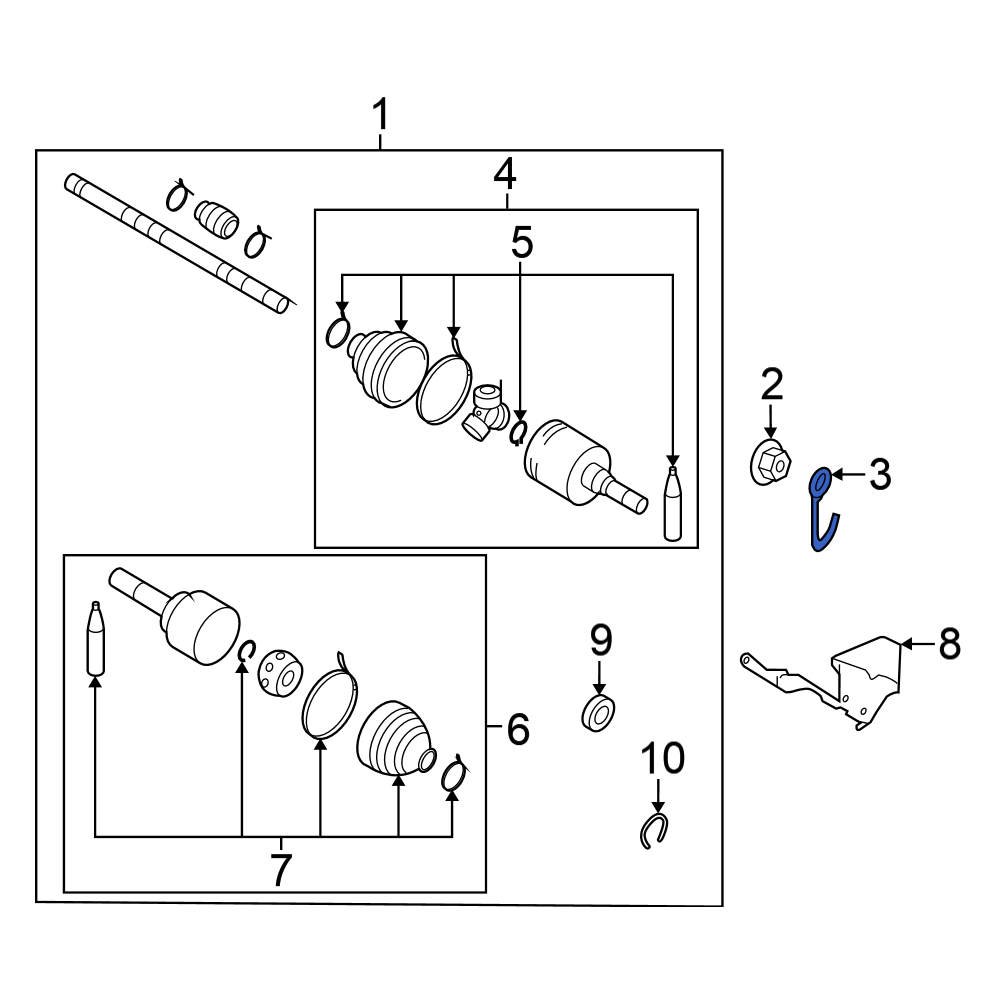 Nissan OE 400730L700 - CV Joint Cotter Pin