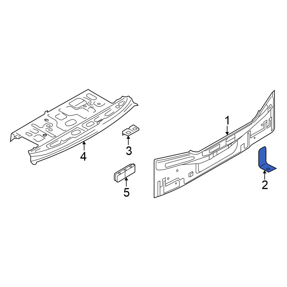 Nissan OE H52405EFMA - Rear Body Panel Bracket