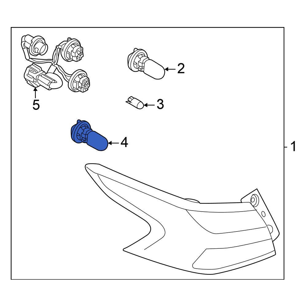 Nissan OE 262619B91A - Rear Outer Tail Light Bulb