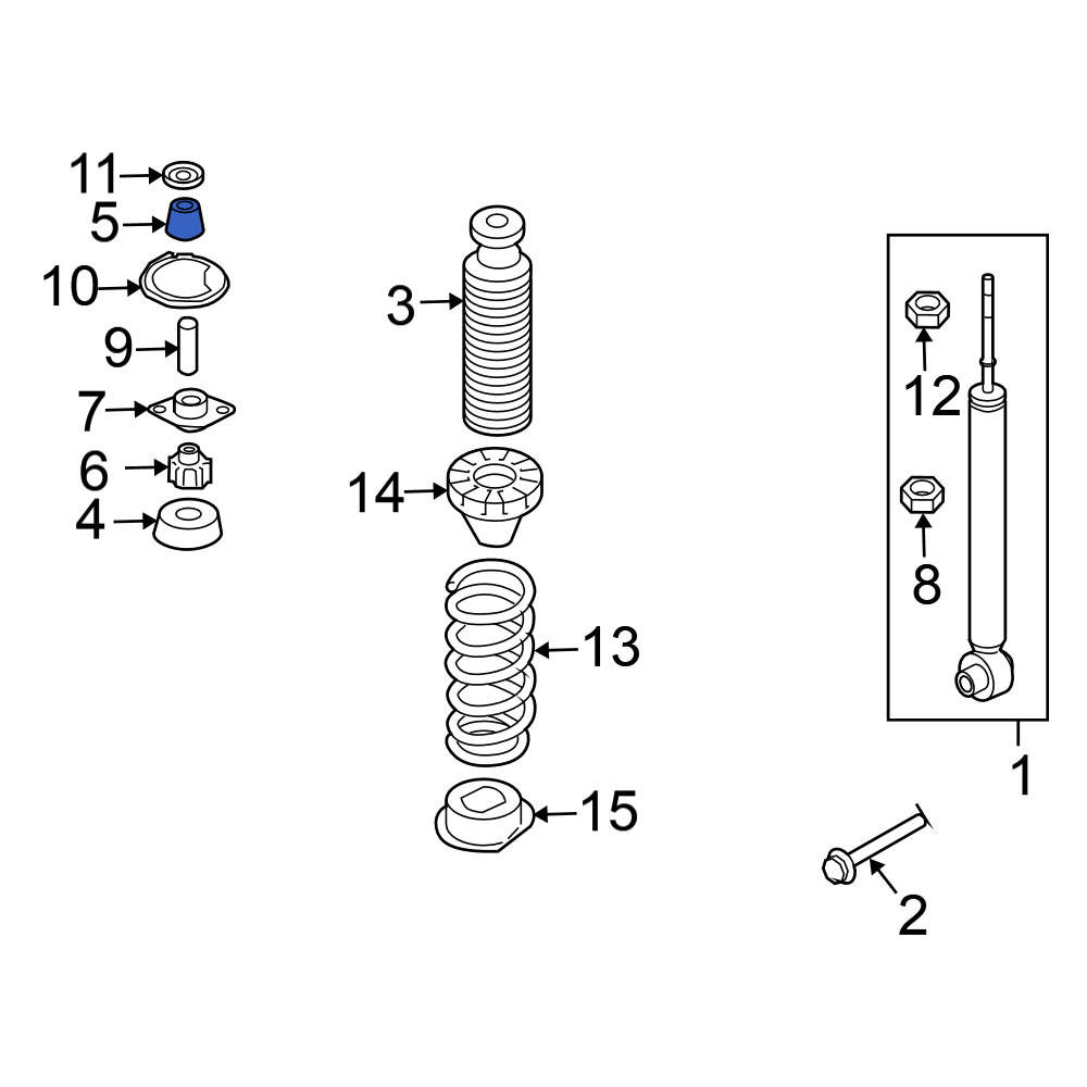 Nissan OE 56217CA000 - Upper Suspension Shock Absorber Mount Insulator