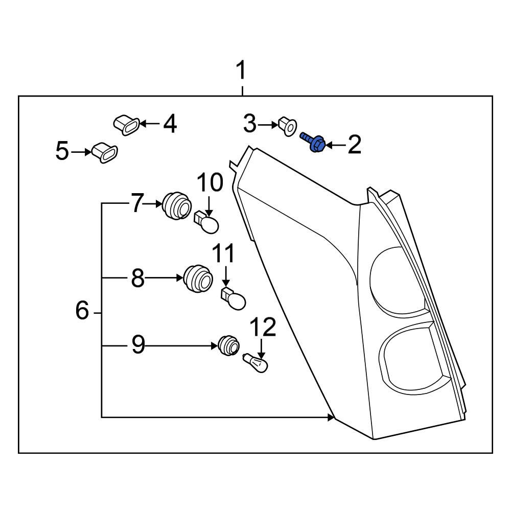 Nissan OE 638494N00A - Lower Bumper Cover Screw