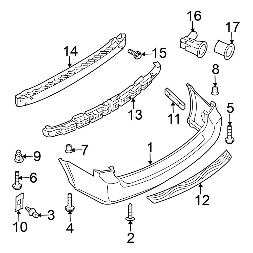 Nissan OE 0146600261 - Bumper Cover Screw