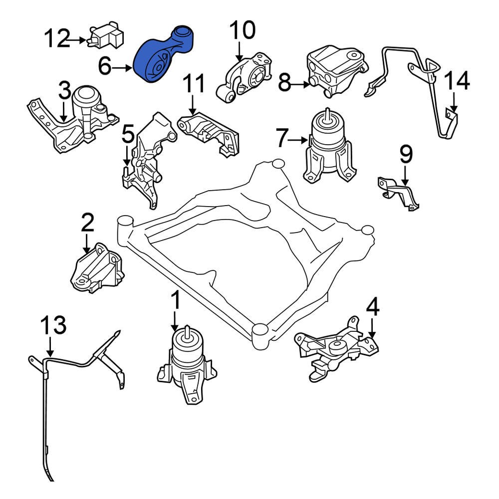 Nissan OE 11350JP00B - Engine Support Rod