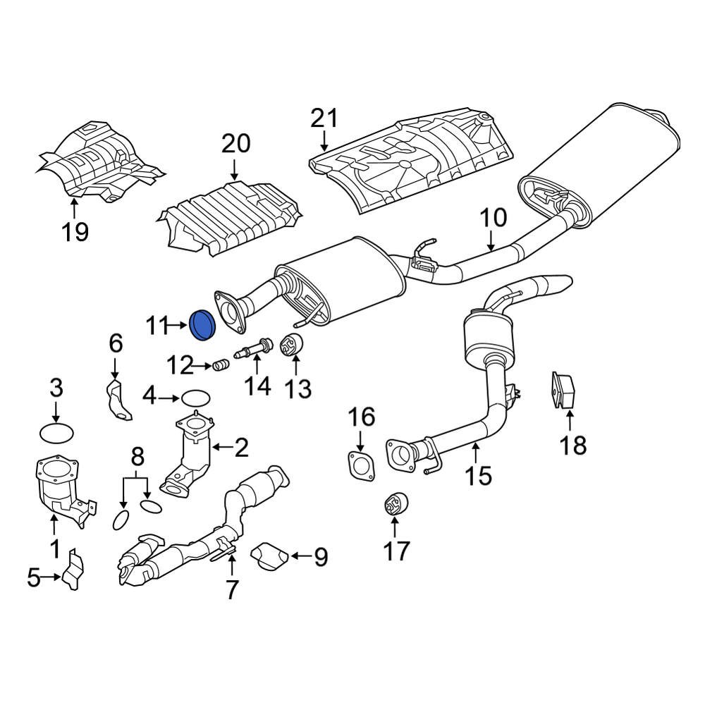 Nissan OE 20695ED10E - Front Exhaust Muffler Gasket