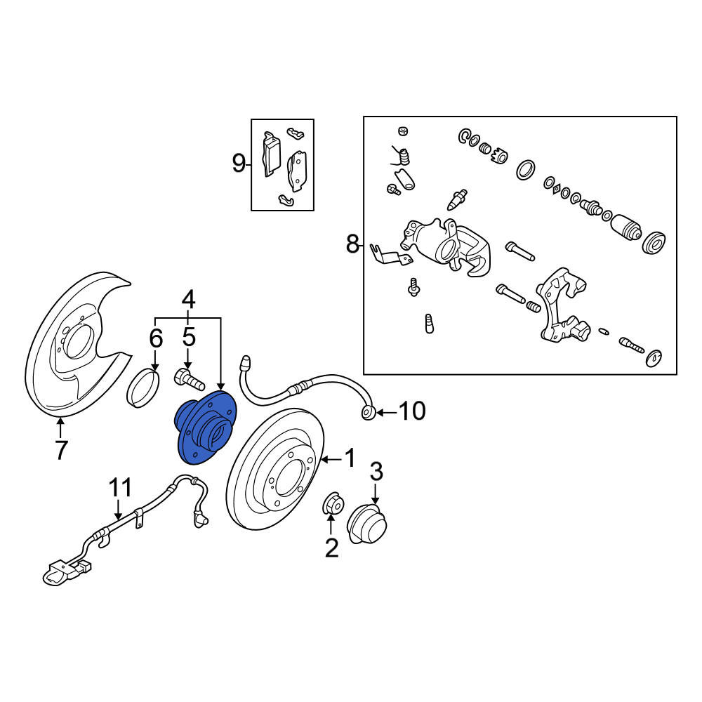 Nissan OE 402022Y010 - Front Wheel Hub