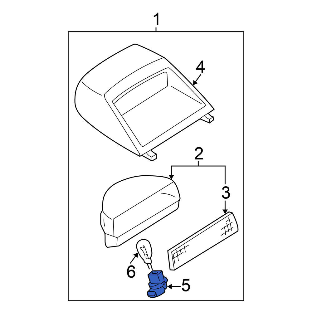 Nissan OE 2626189949 - Center High Mount Stop Light Bulb