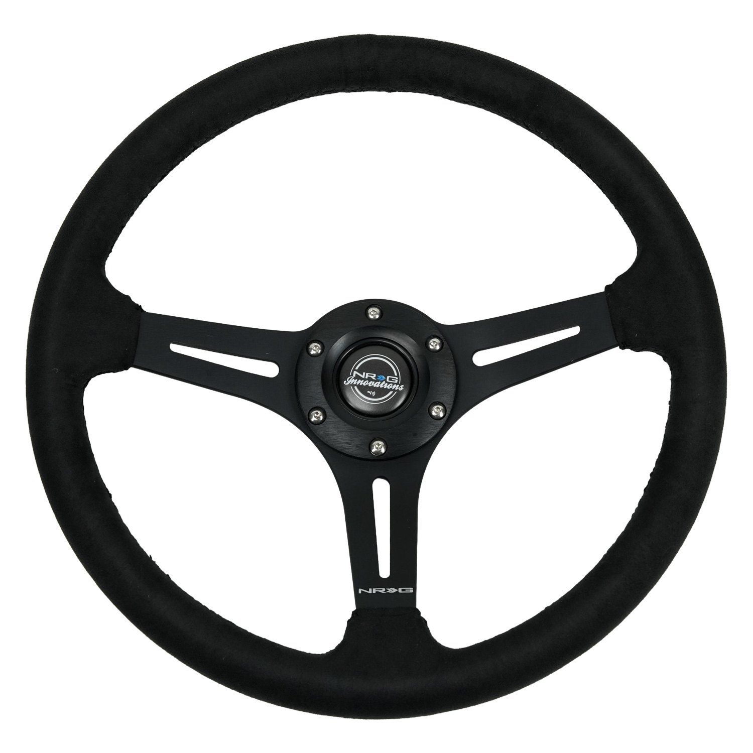 NRG Innovations® - 3-Spoke Reinforced Steering Wheel with Comfort Grip
