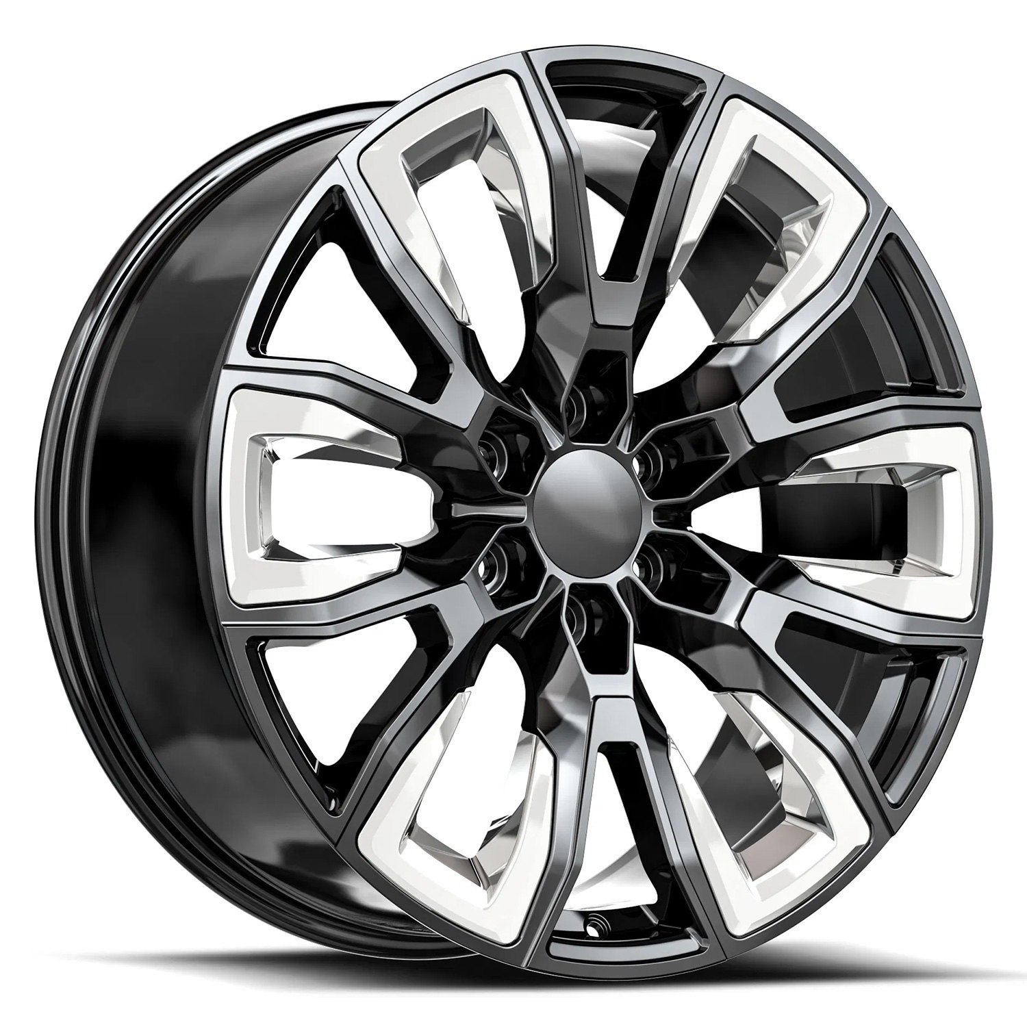 OE REVOLUTION® G-37 Wheels - Gloss Black with Chrome Inserts Rims