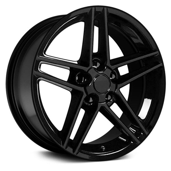 OE Wheels® 5910225 - Double 5-Spoke Black 18x9.5 Alloy Factory Wheel ...