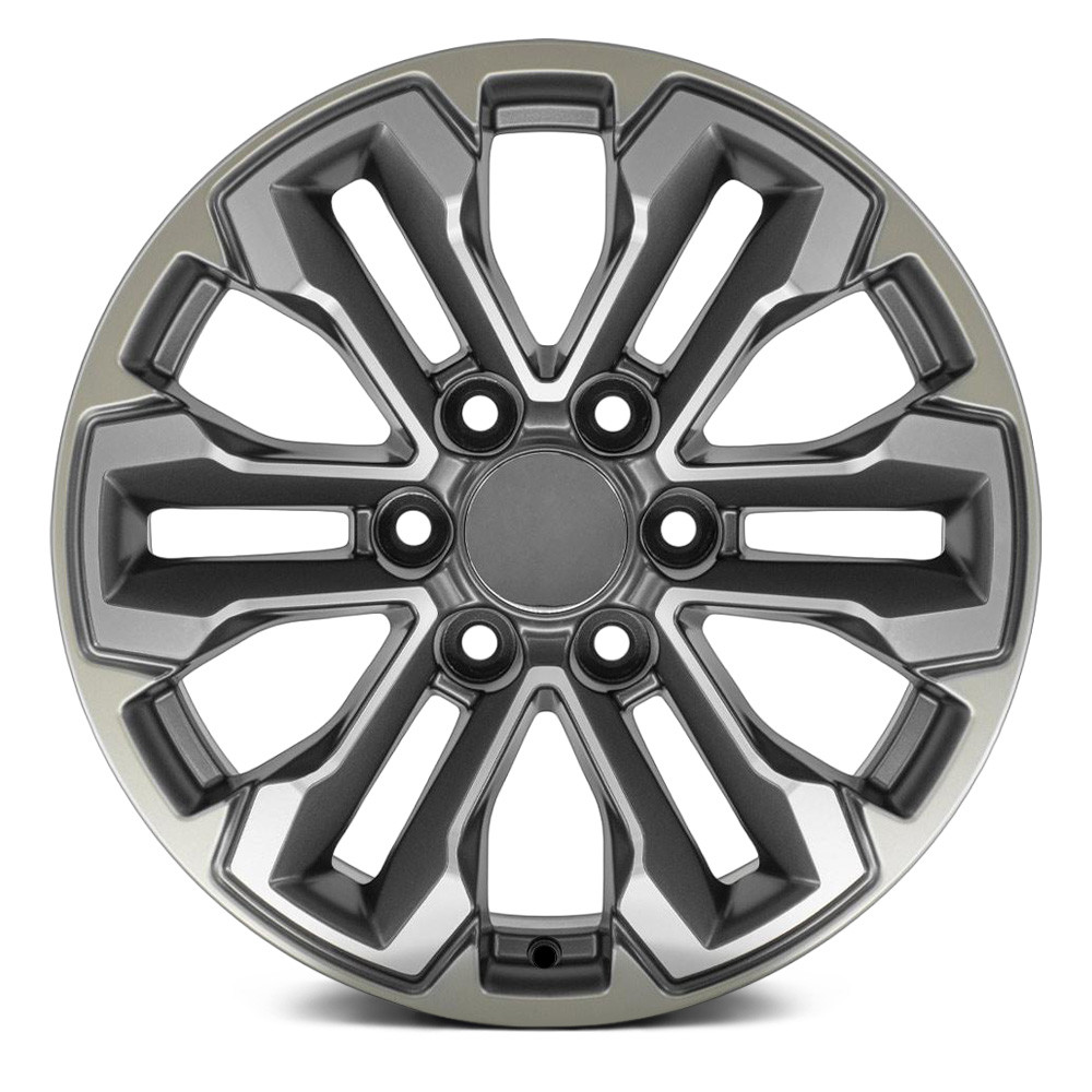 OE Wheels® 9511409 - 6 Double-Spoke Satin Gunmetal Machined Face 18x8.5 ...
