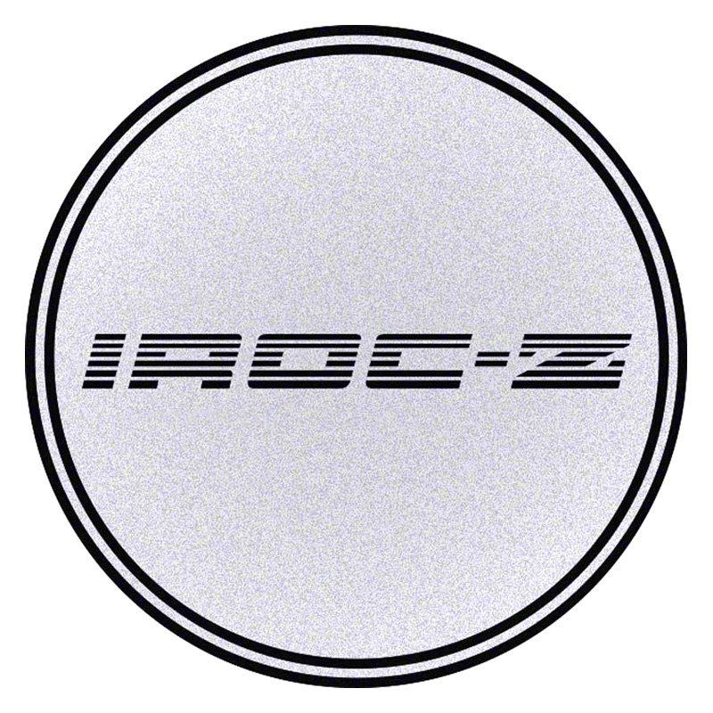 OER® K151762SV - "Iroc-Z" Black Logo/Silver Background Wheel Center Cap ...