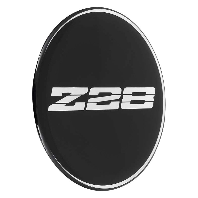 OER® K151763BK - "Z28" Silver Logo/Black Background Wheel Center Cap Emblem