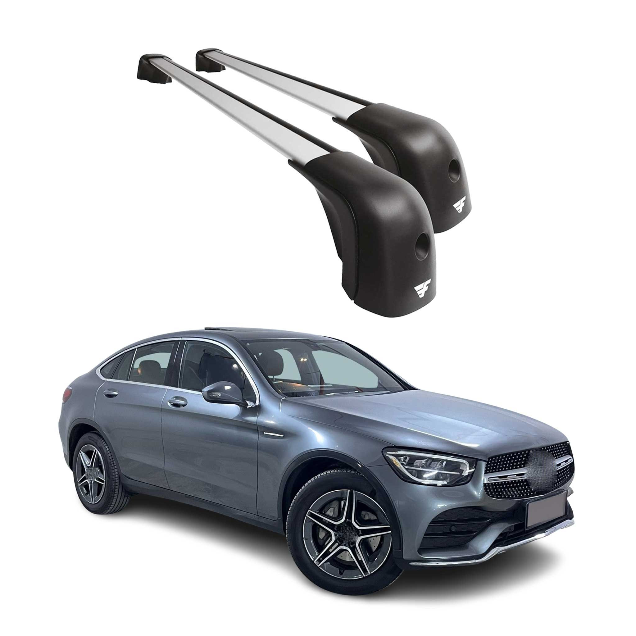 OMAC® U015505 - Silver Fix Points Roof Racks Cross Bar