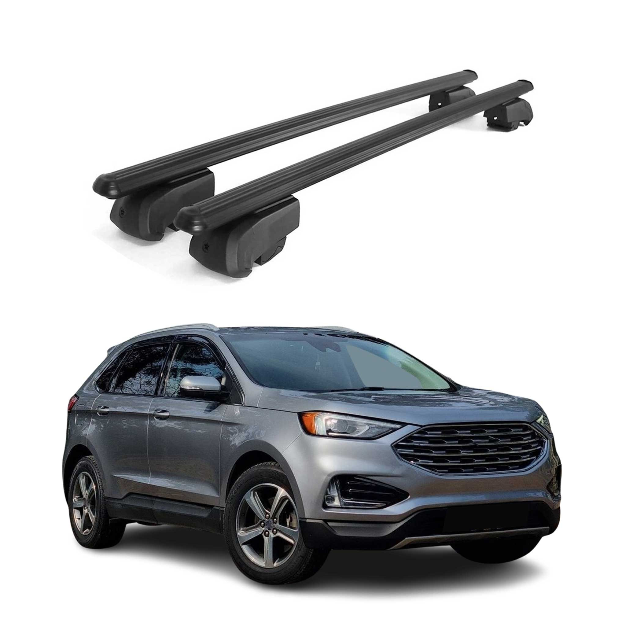 OMAC® U020084 - Black Flush-Mounted Roof Rails Cross Bars