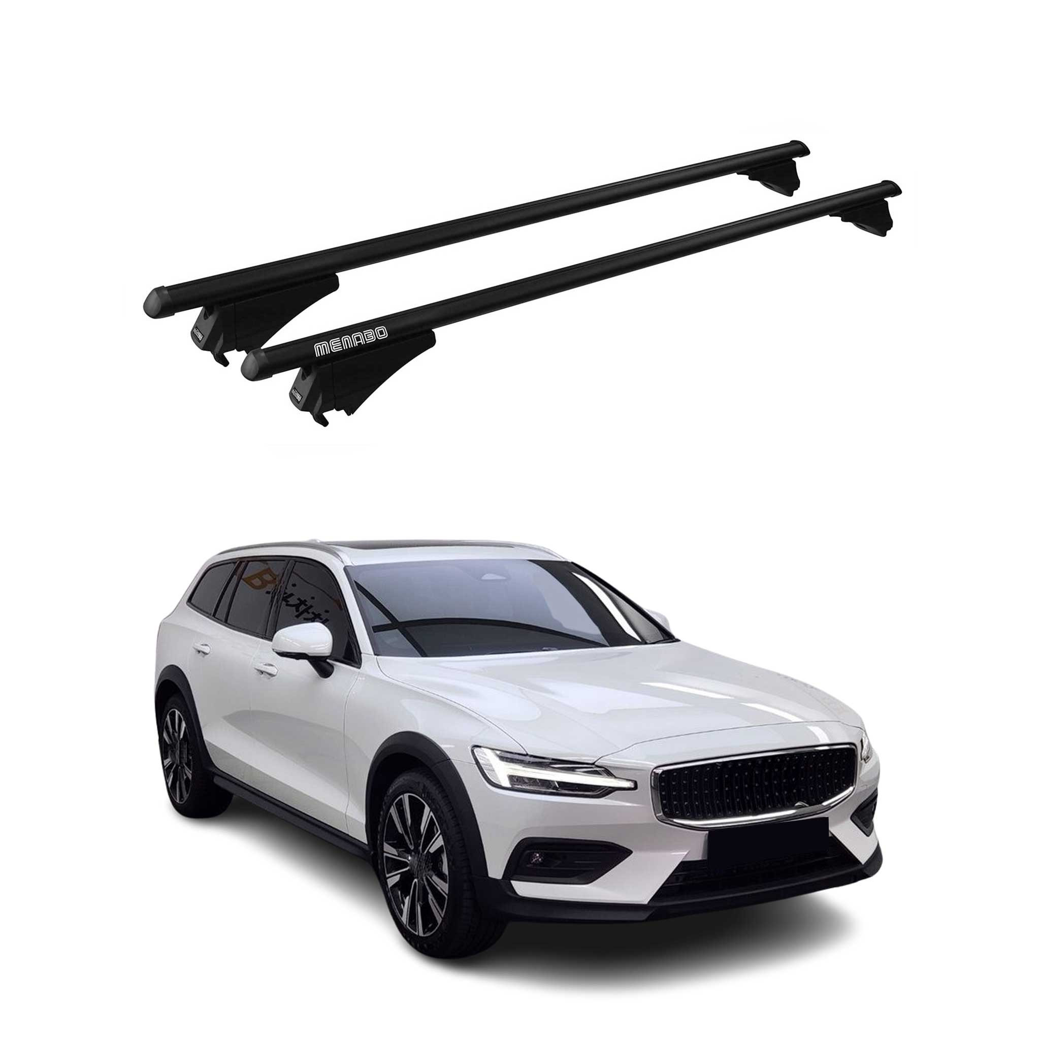 OMAC® U027510 - Black Flush-Mounted Roof Rails Cross Bars