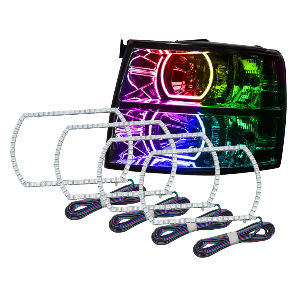 Oracle Lighting® 2358-504 - SMD Square ColorSHIFT Simple Dual Halo kit ...