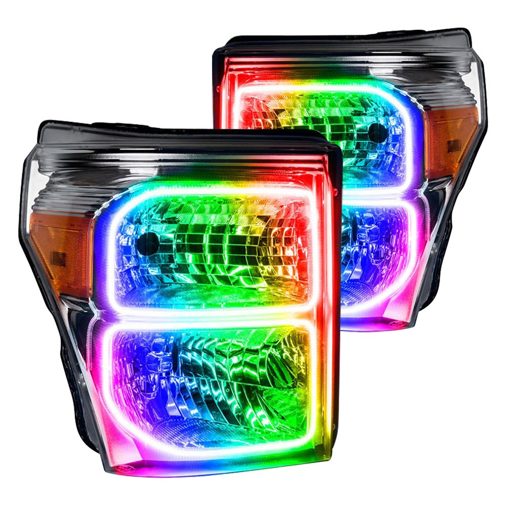 Oracle Lighting® 8158-334 - Chrome Crystal Headlights with ColorSHIFT ...