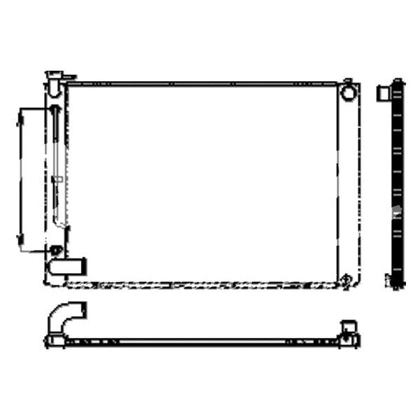 OSC Heat Transfer Products® 2688 - Crossflow Engine Coolant Radiator