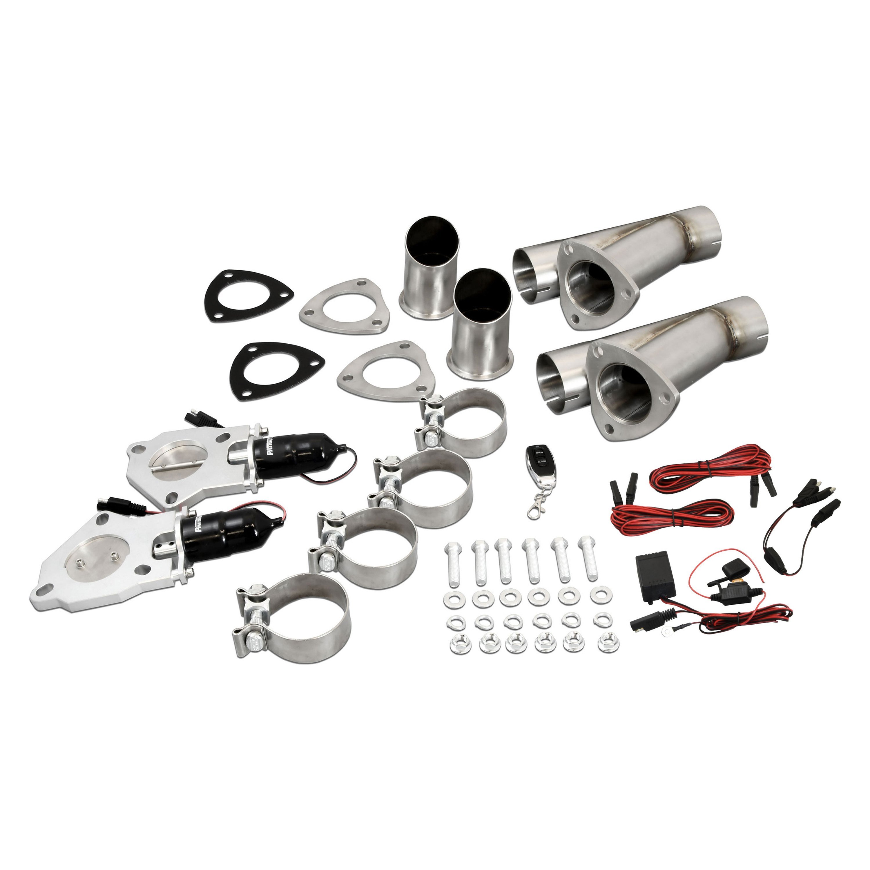 Patriot Exhaust® PEC250K - 304 SS Dual Electronic Exhaust Cut-Out Kit ...