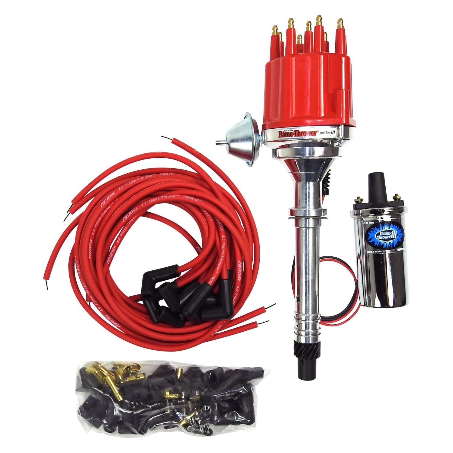 Pertronix® Bundle004 - Marine Flame-Thrower™ Billet Distributor (Chevy ...