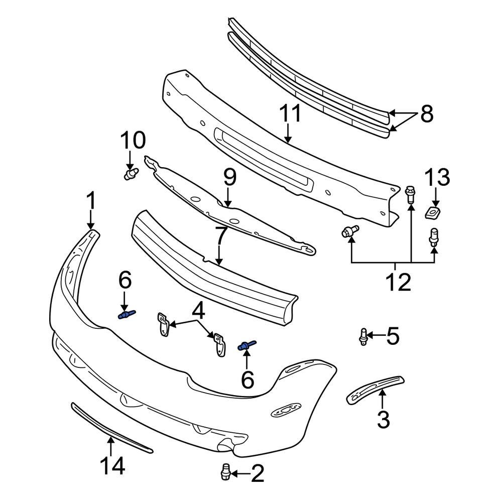 Plymouth OE 6500898 - Front Bumper Cover Rivet