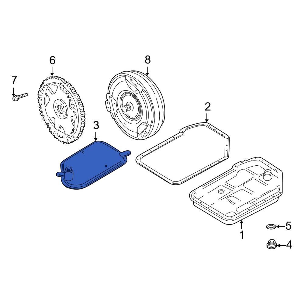 Porsche OE 7222770095 - Transmission Oil Filter