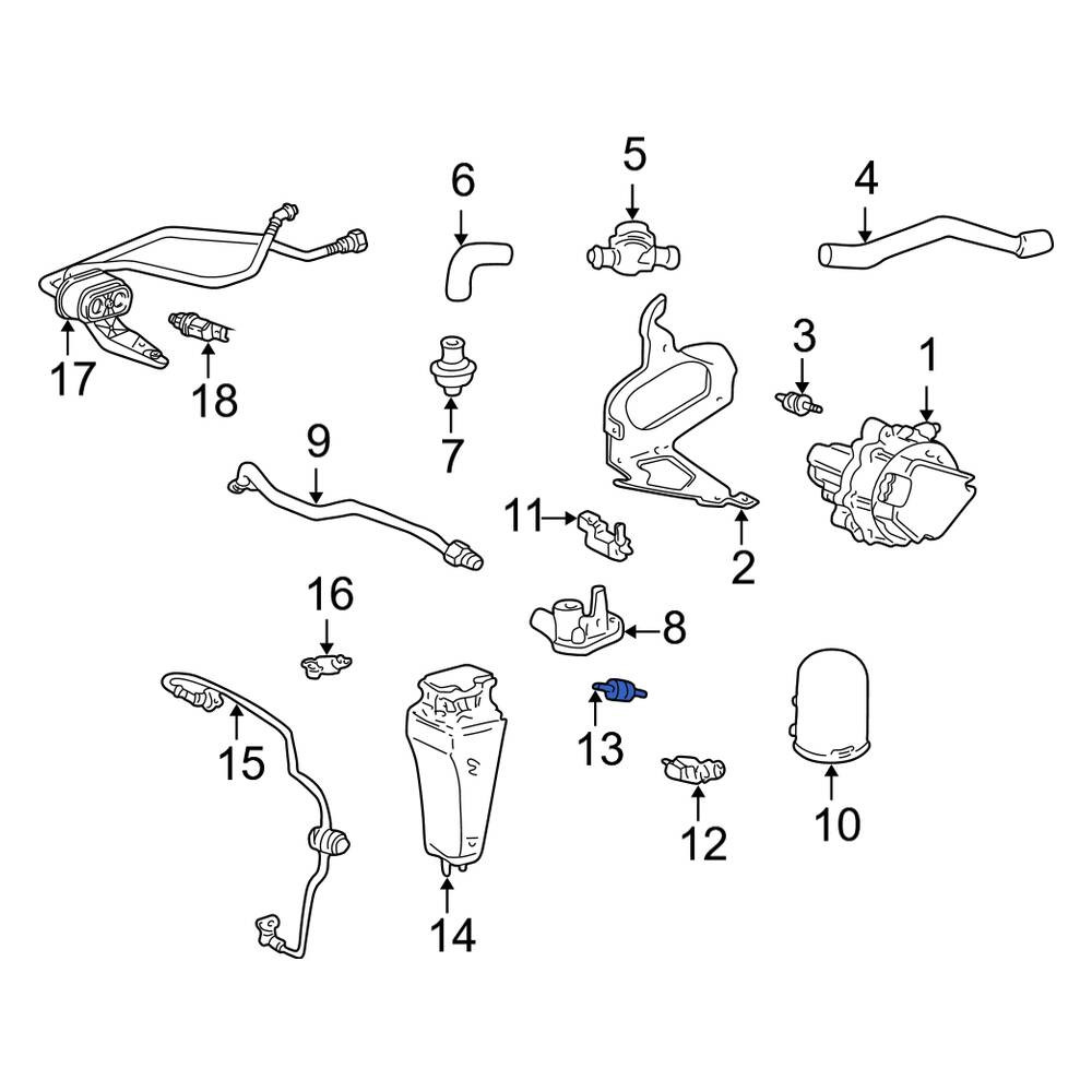 Porsche OE 99311325003 - Secondary Air Injection Pump Check Valve