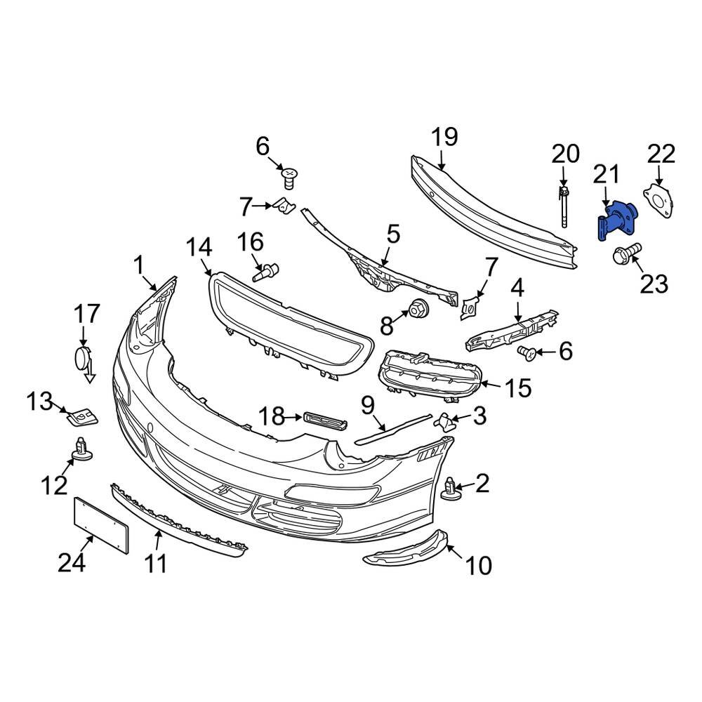 Porsche OE 99750531900 - Front Bumper Impact Absorber