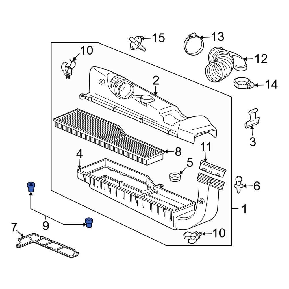 Porsche OE 99970326740 - Lower Air Filter Housing Insulator