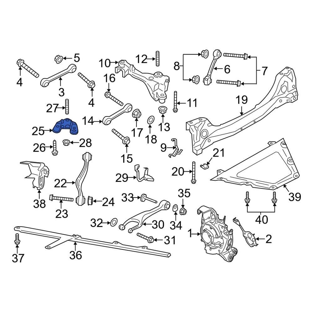 Porsche OE 99733306100 - Rear Suspension Shock Absorber Mount