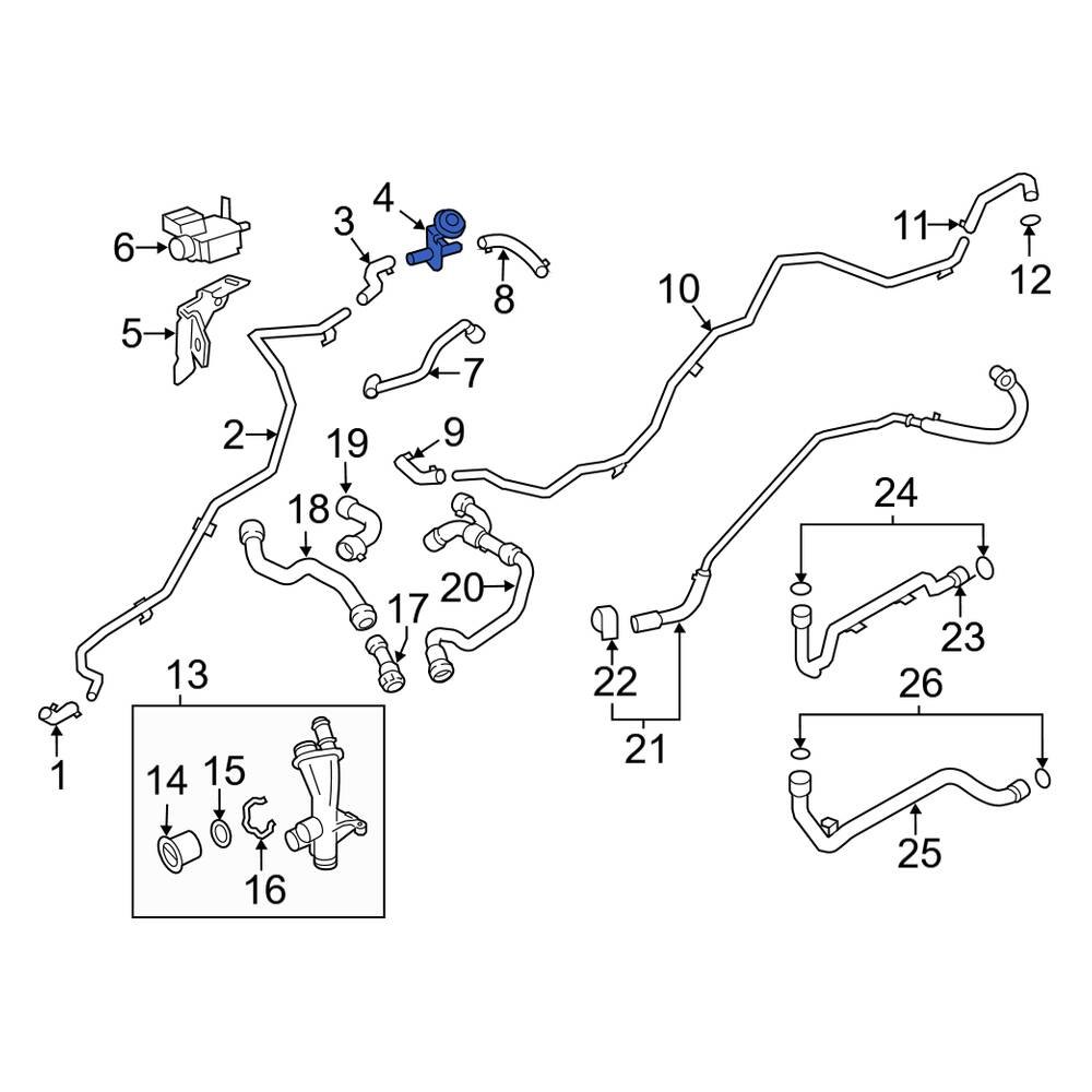 Porsche OE 9P1317233 - Automatic Transmission Oil Cooler Control Valve