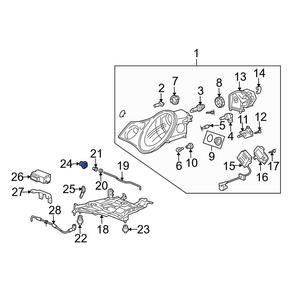 Porsche OE 99970341340 - Headlight Insulator