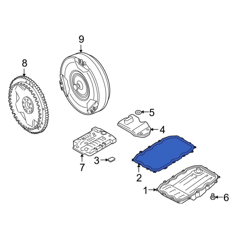 Porsche OE 95539701600 - Transmission Oil Pan Gasket