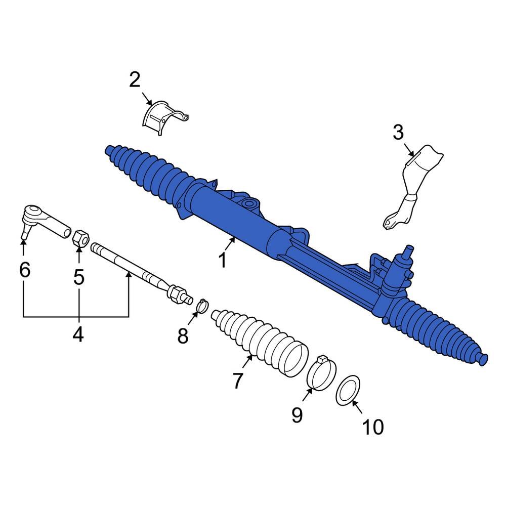 Porsche OE 95534701125 - Rack and Pinion Assembly