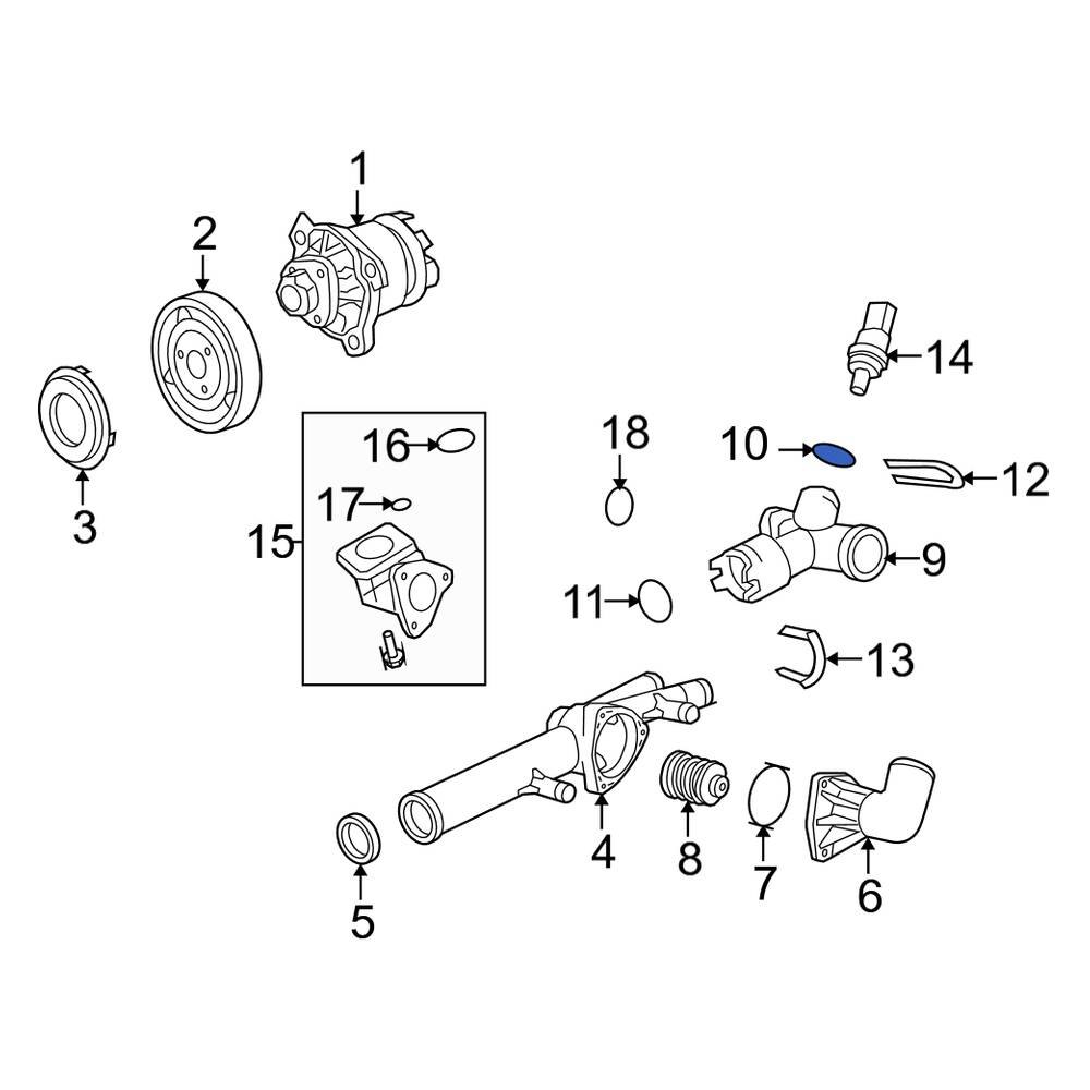 Porsche OE 95510650900 - Engine Coolant Pipe O-Ring