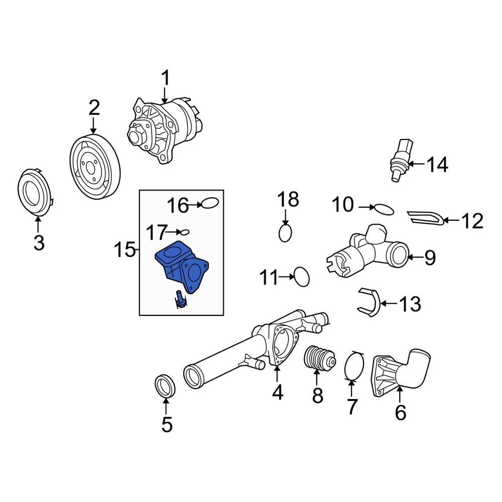 Porsche OE 95510613400 - Engine Coolant Pipe
