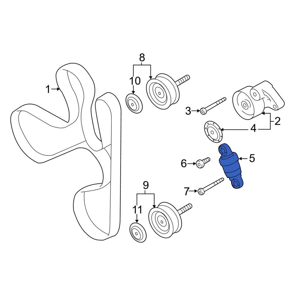 Porsche OE 94810226175 - Belt Tensioner Damper