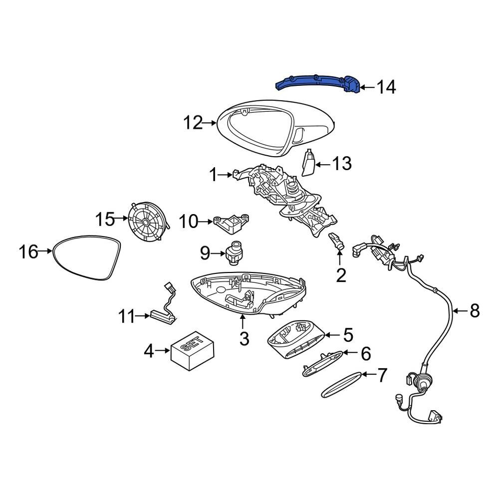 Porsche OE 95863110131 - Front Left Turn Signal Light Assembly