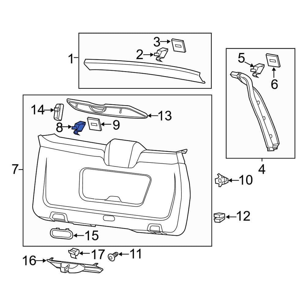 Porsche OE 95555527600 - Left Lower Quarter Panel Trim Panel Clip
