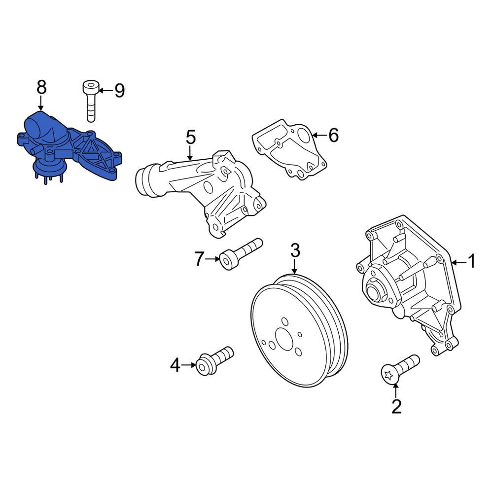 Porsche OE 94810608002 - Engine Coolant Thermostat Housing