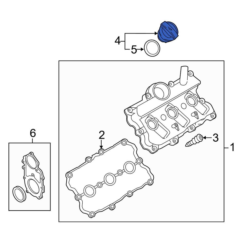 Porsche OE 95510448500 - Engine Oil Filler Cap
