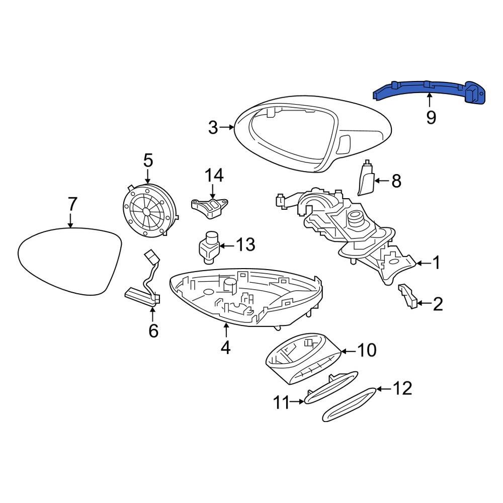 Porsche OE 95863110131 - Front Left Turn Signal Light Assembly