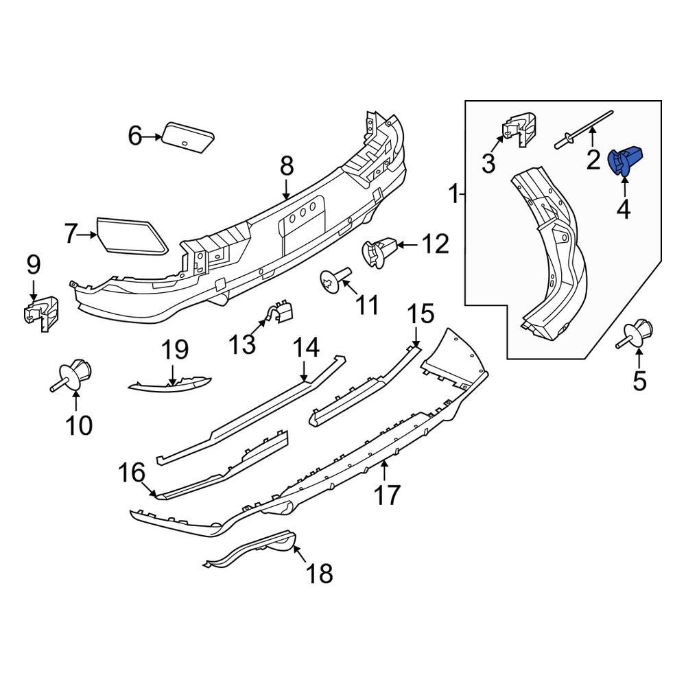 Porsche OE WHT004935 - Bumper Cover Nut