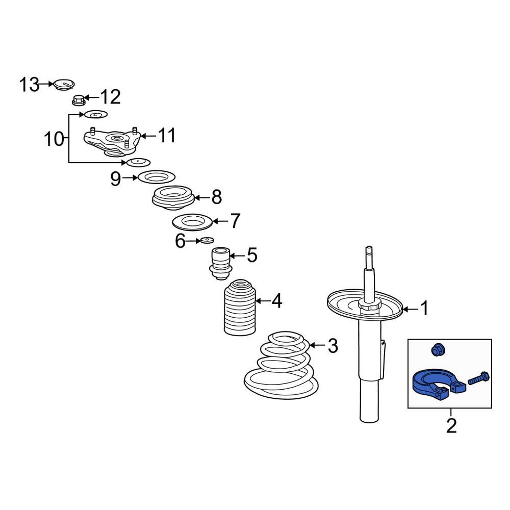Porsche OE 99734301801 - Front Suspension Strut Mount