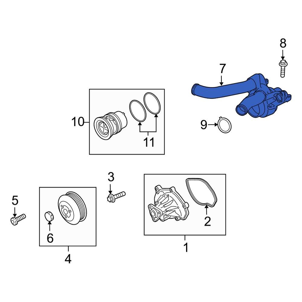 Porsche OE 94810608002 - Engine Coolant Thermostat Housing