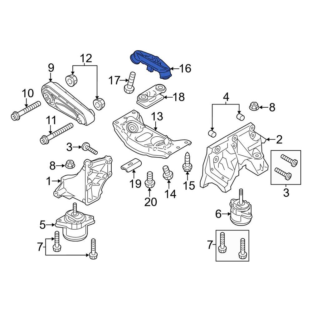 Porsche OE 97037511801 - Automatic Transmission Mount