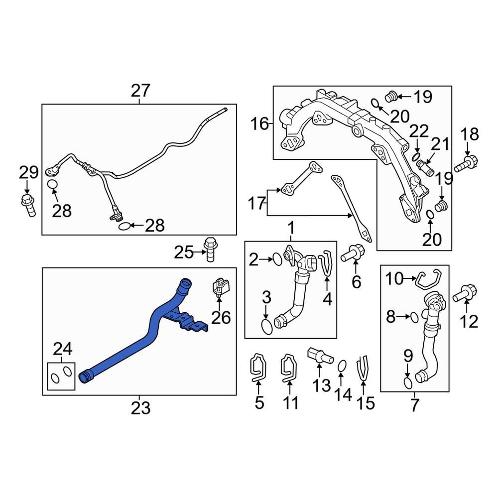 Porsche OE 94610606960 - Engine Coolant Pipe